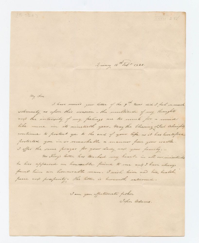 Massachusetts Historical Society: John Quincy Adams and the 1824 & 1828 ...