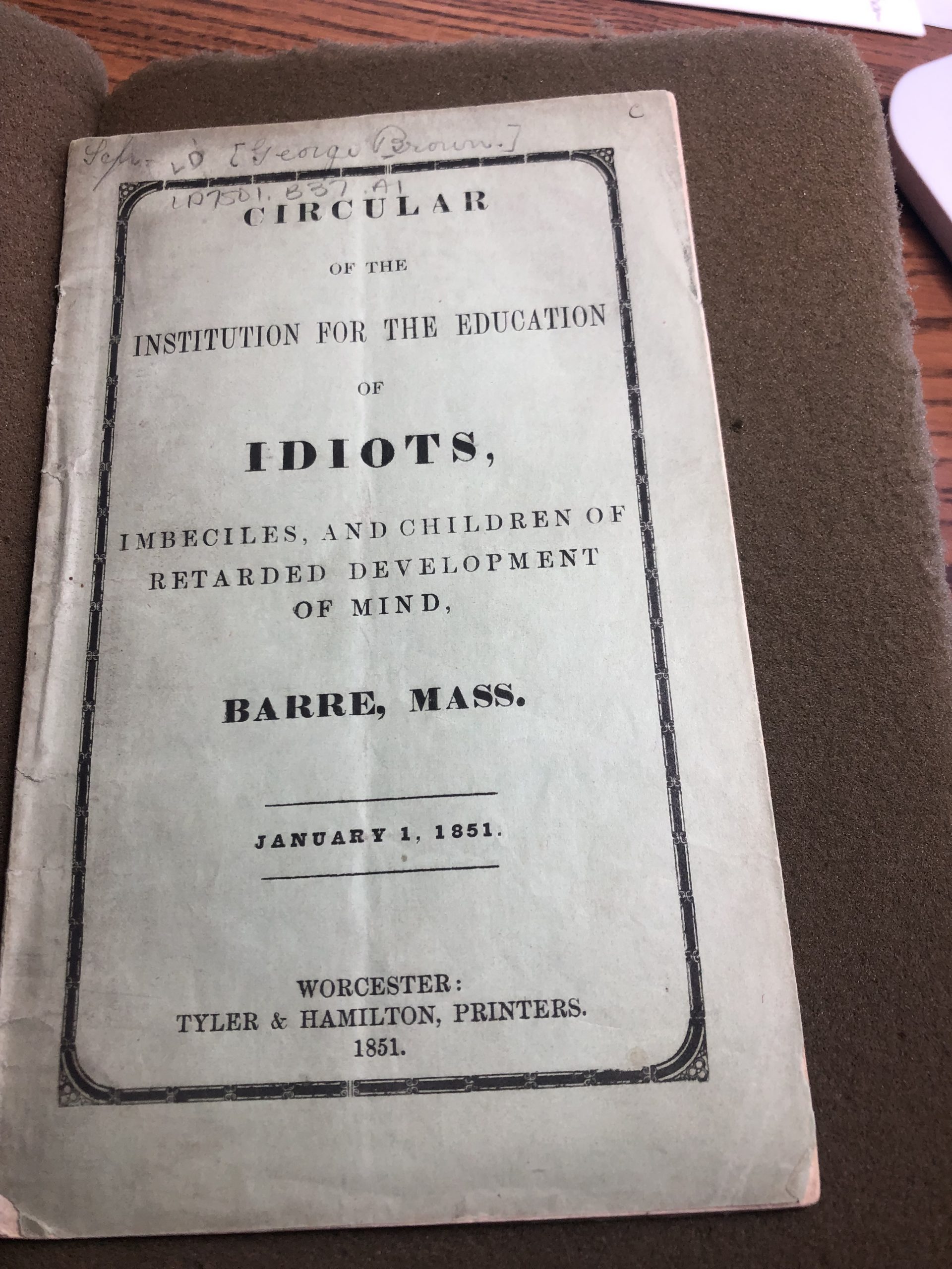 Disability in the Archive: Insanity & Institutions | Beehive