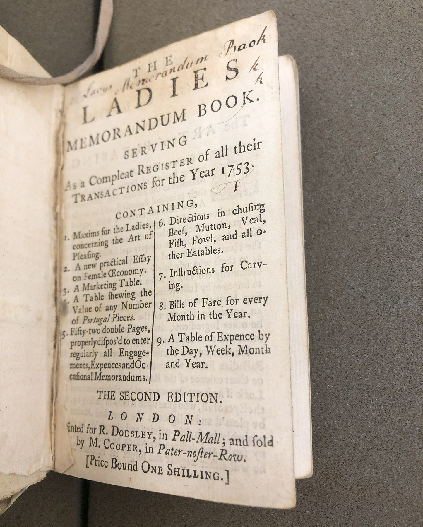 “For the ladies”: Women’s memorandum books in the Price-Osgood ...
