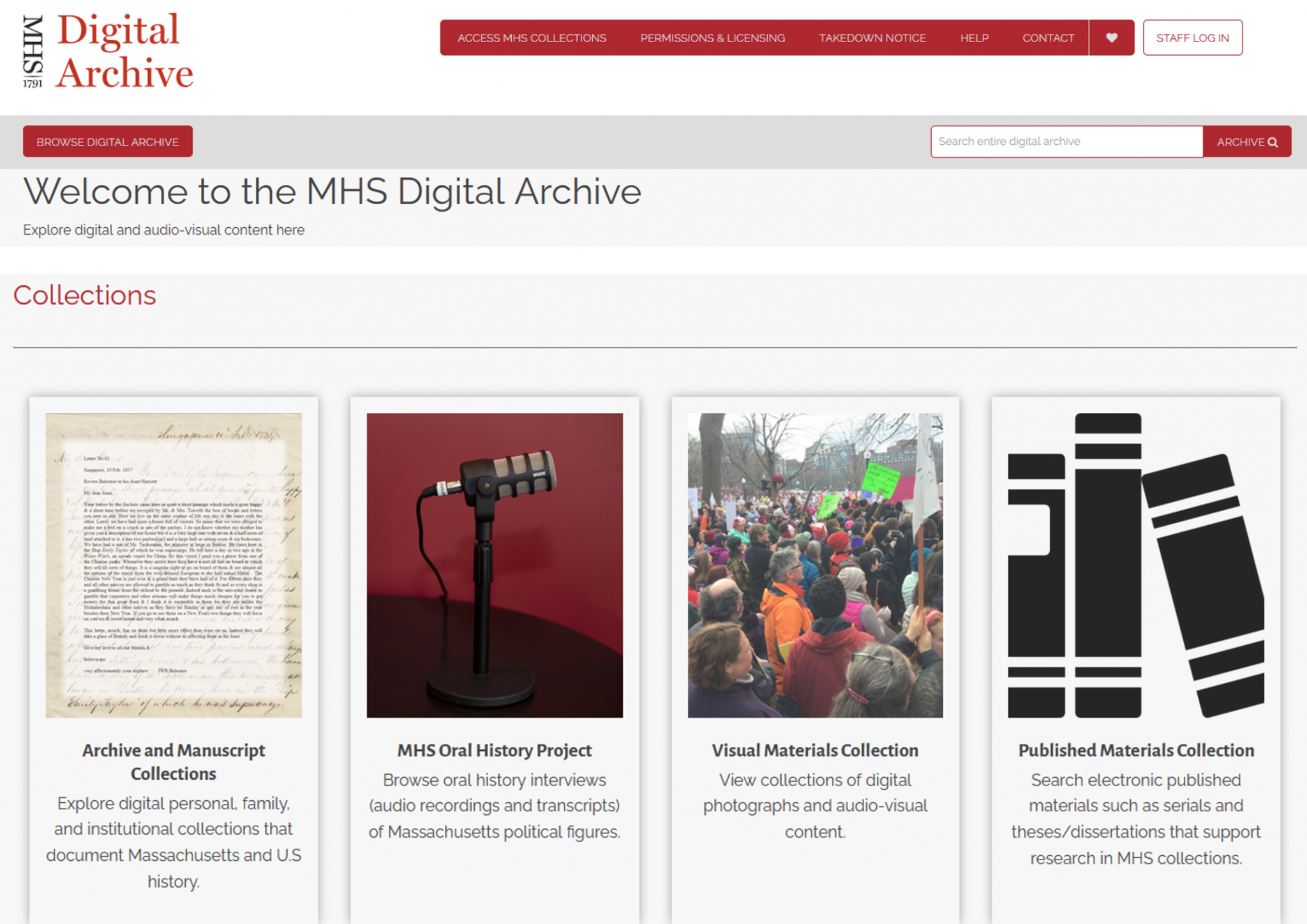 Announcing the Launch of the MHS Digital Archive | Beehive