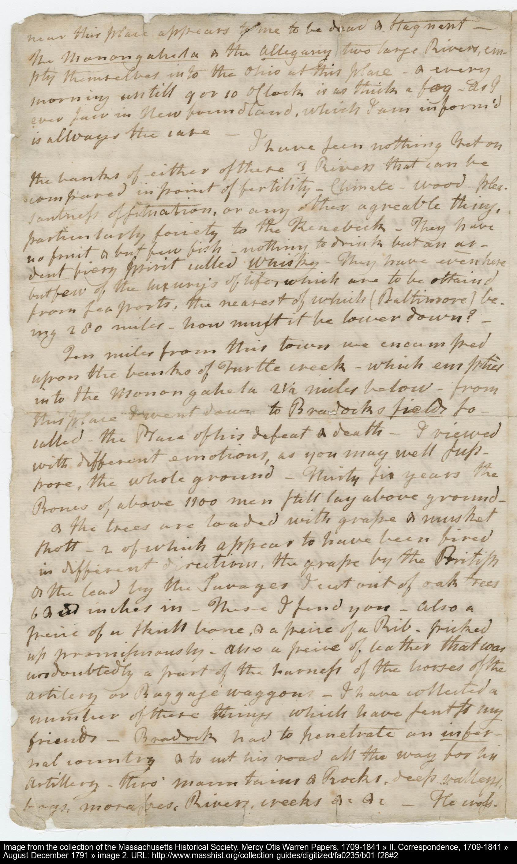 Mercy Otis Warren Papers, 1709-1841