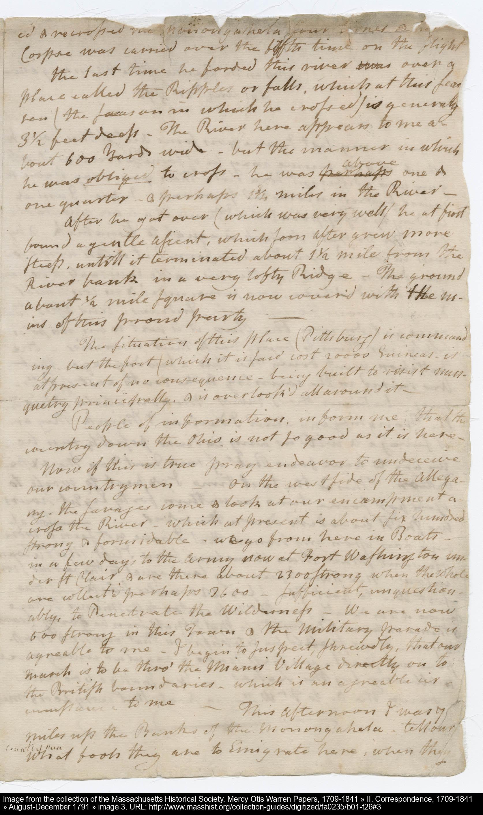Mercy Otis Warren Papers, 1709-1841
