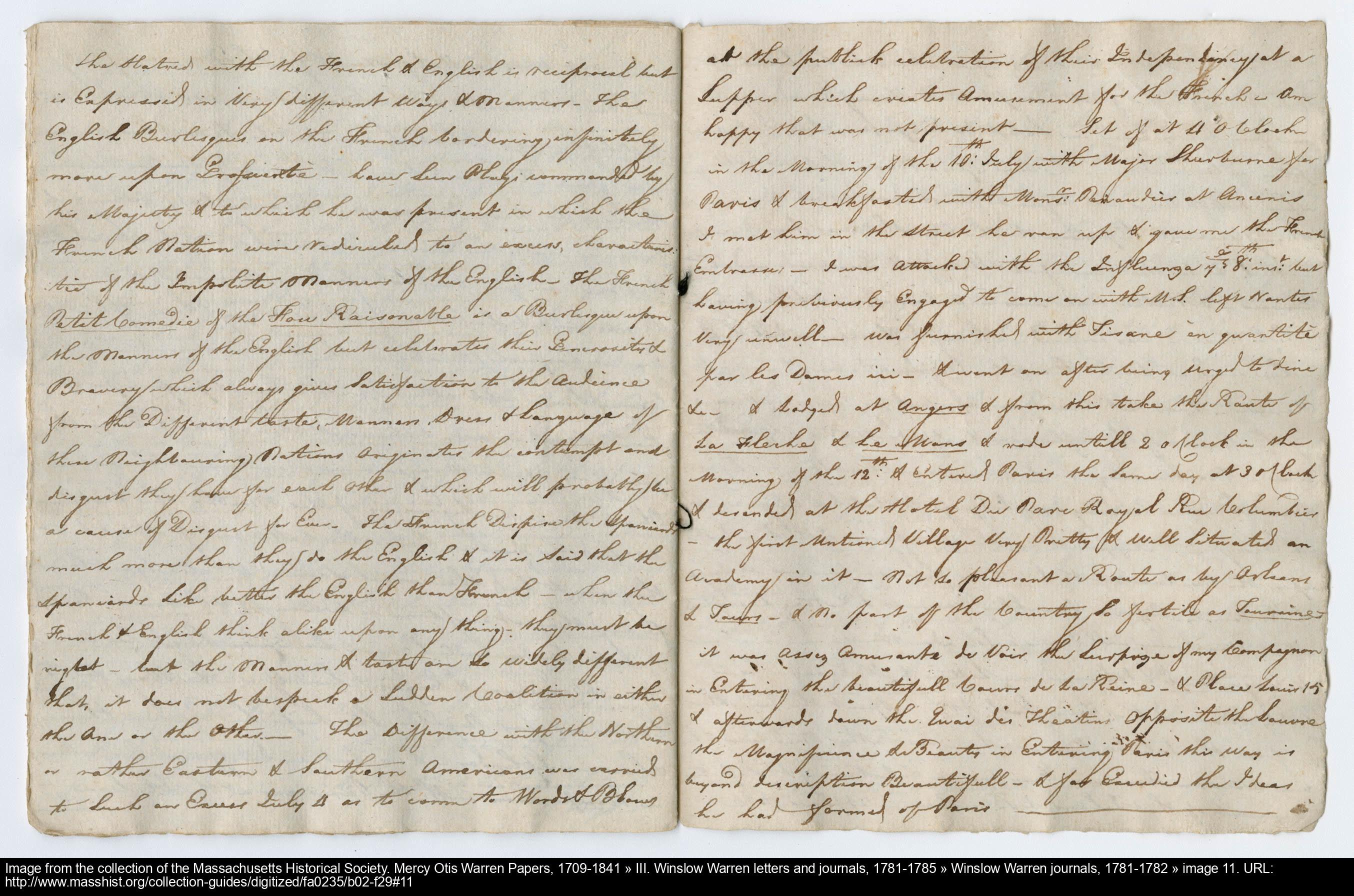 Mercy Otis Warren Papers, 1709-1841
