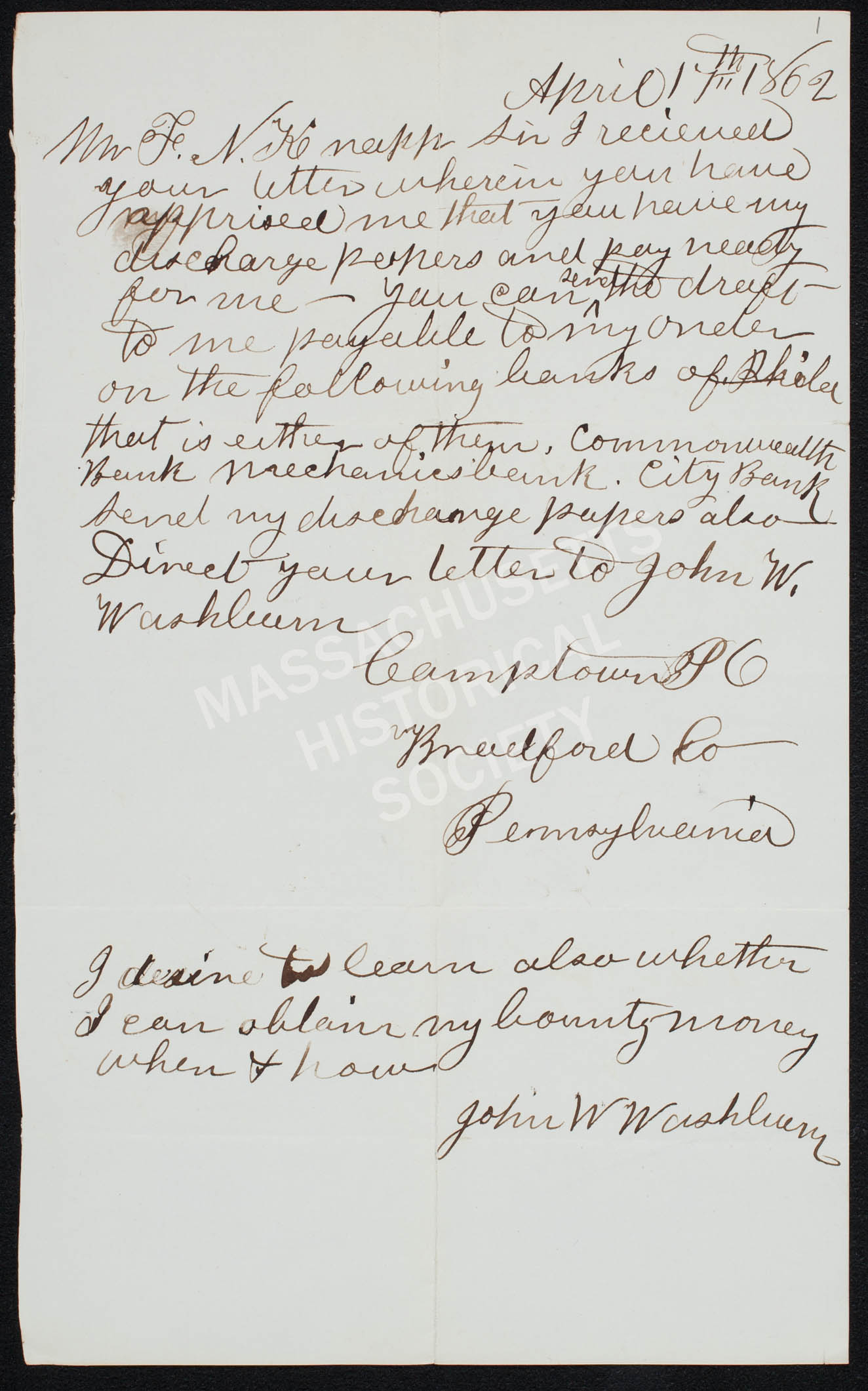 Frederick Newman Knapp Papers, 1848-1904