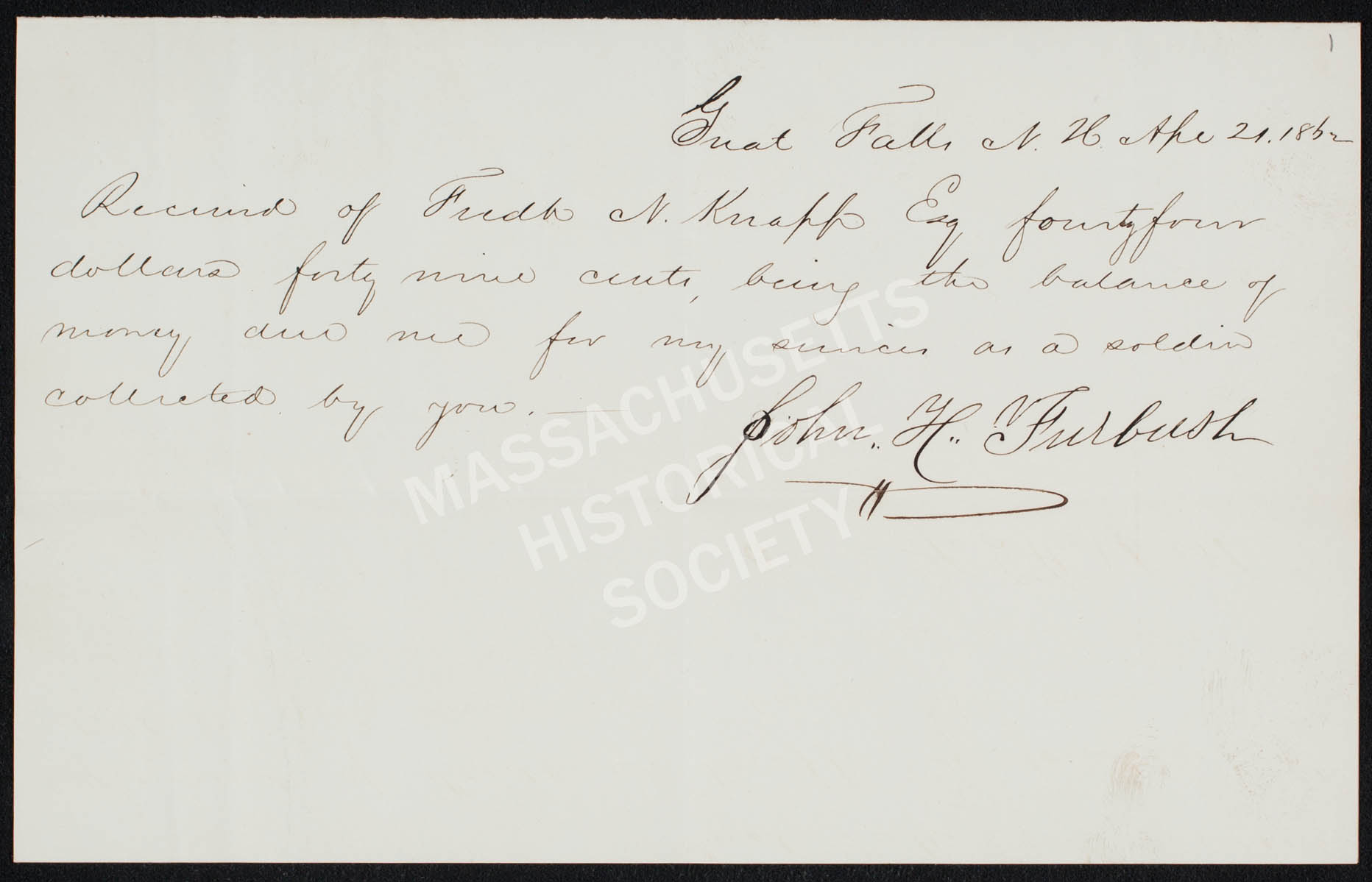 Frederick Newman Knapp Papers, 1848-1904