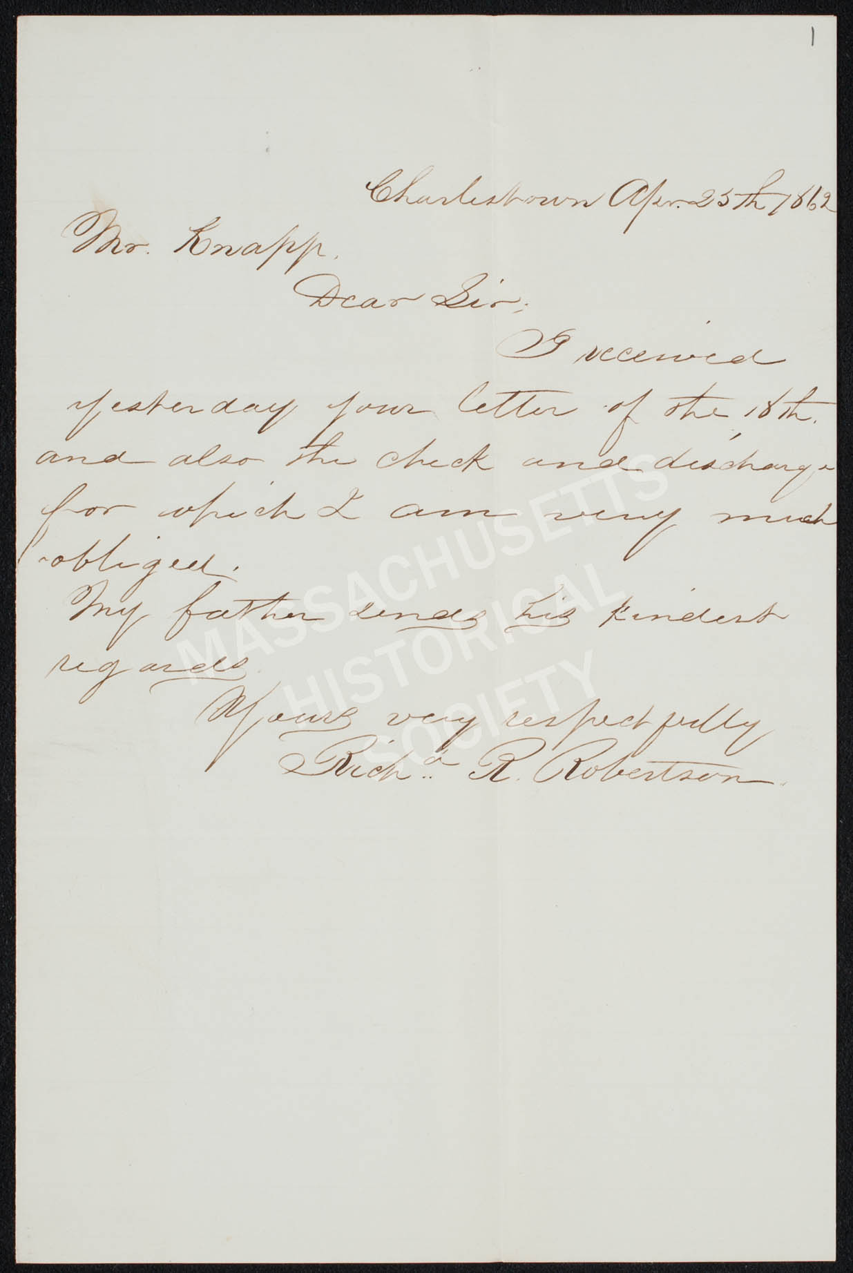 Frederick Newman Knapp Papers, 1848-1904