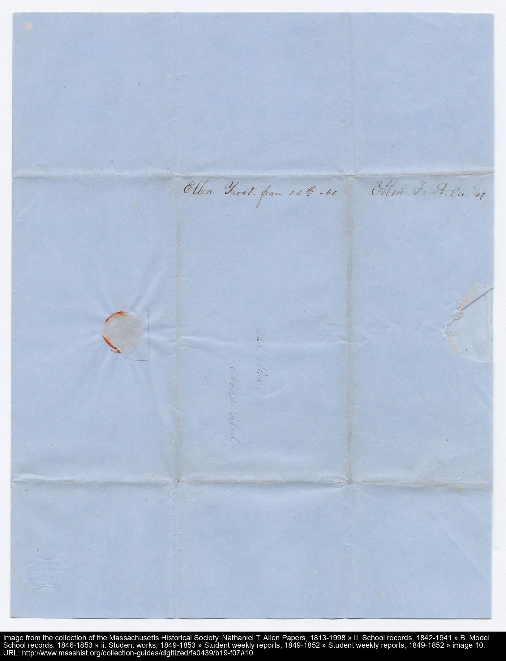 Nathaniel T. Allen Papers, 1813-1998