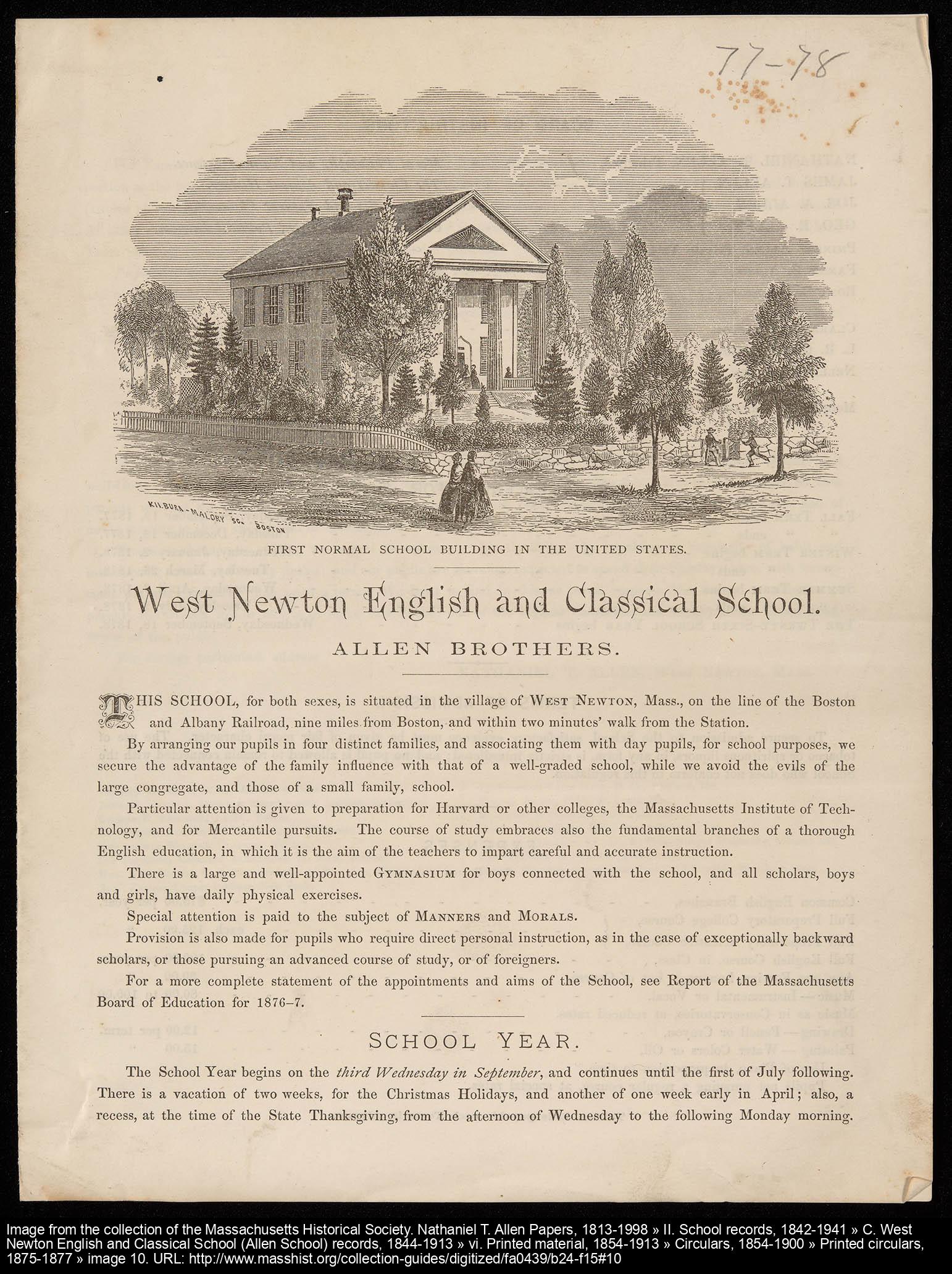 Nathaniel T. Allen Papers, 1813-1998