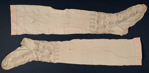 MHS Collections Online: Embroidered stockings