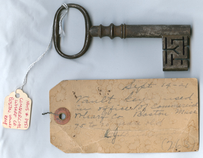 MHS Collections Online: Vault key used in office of Commercial Wharf Co ...