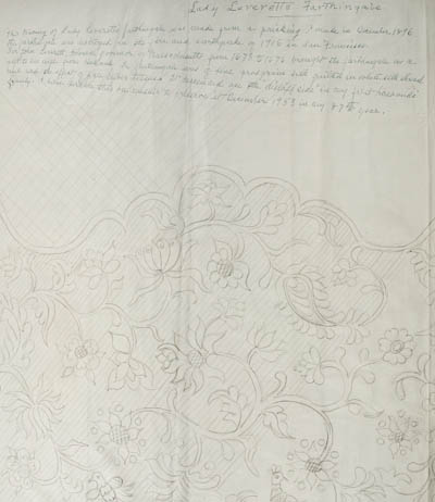MHS Collections Online: Quilting design for a Leverett family petticoat