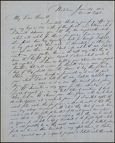 MHS Collections Online: Letter from John P. Cushing to Robert Bennet ...