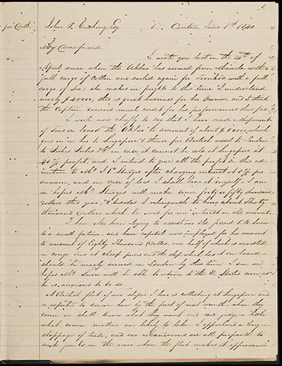 MHS Collections Online: Letterbook of the Houqua, 1840-1843