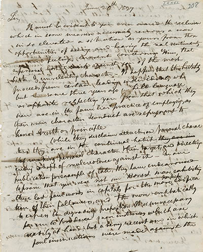 MHS Collections Online: Letter from Anonymous to John Quincy Adams, 20 ...