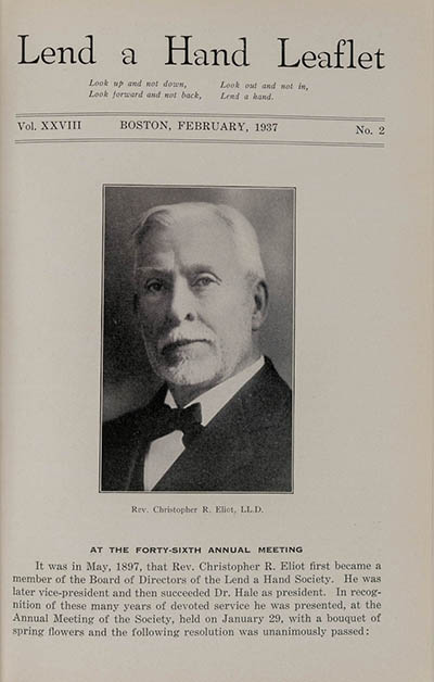 MHS Collections Online: Lend a hand leaflet. Vol. 28, no. 2 (Feb. 1937)