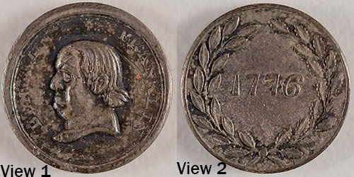 MHS Collections Online: Benjamin Franklin medal, 1776
