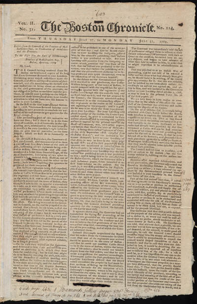 The Boston-Gazette, and Country Journal, 18 April 1768 - Digital ...