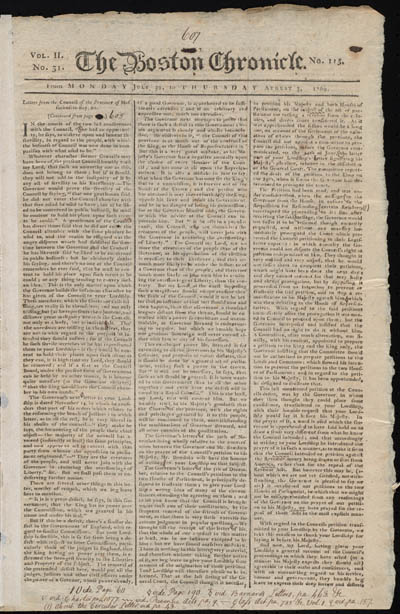 The Boston-Gazette, and Country Journal, 18 April 1768 - Digital ...